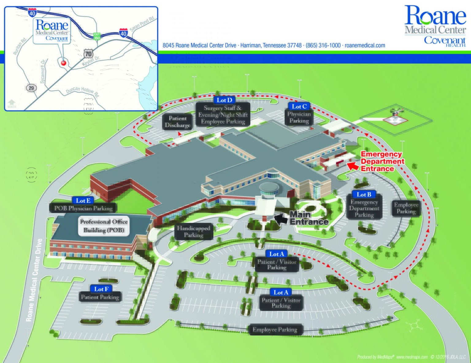 Map and Directions - Roane Medical Center