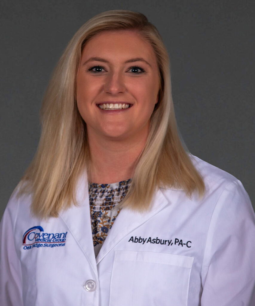Abby Asbury, PA-C Joins Oak Ridge Surgeons - Covenant Health