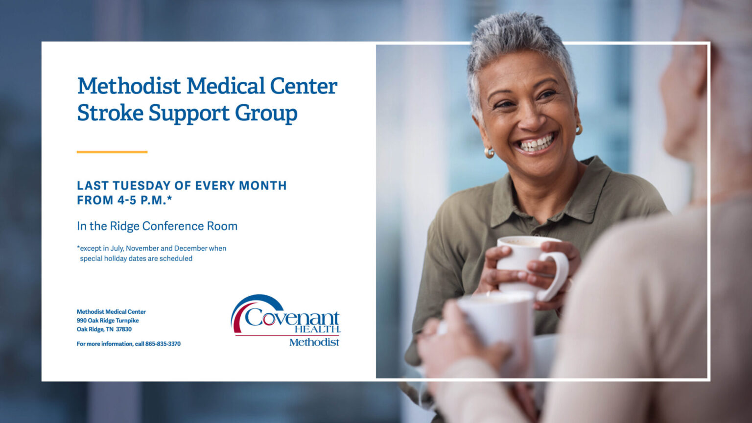 Methodist Medical Center September Stroke Support Group - Covenant Health