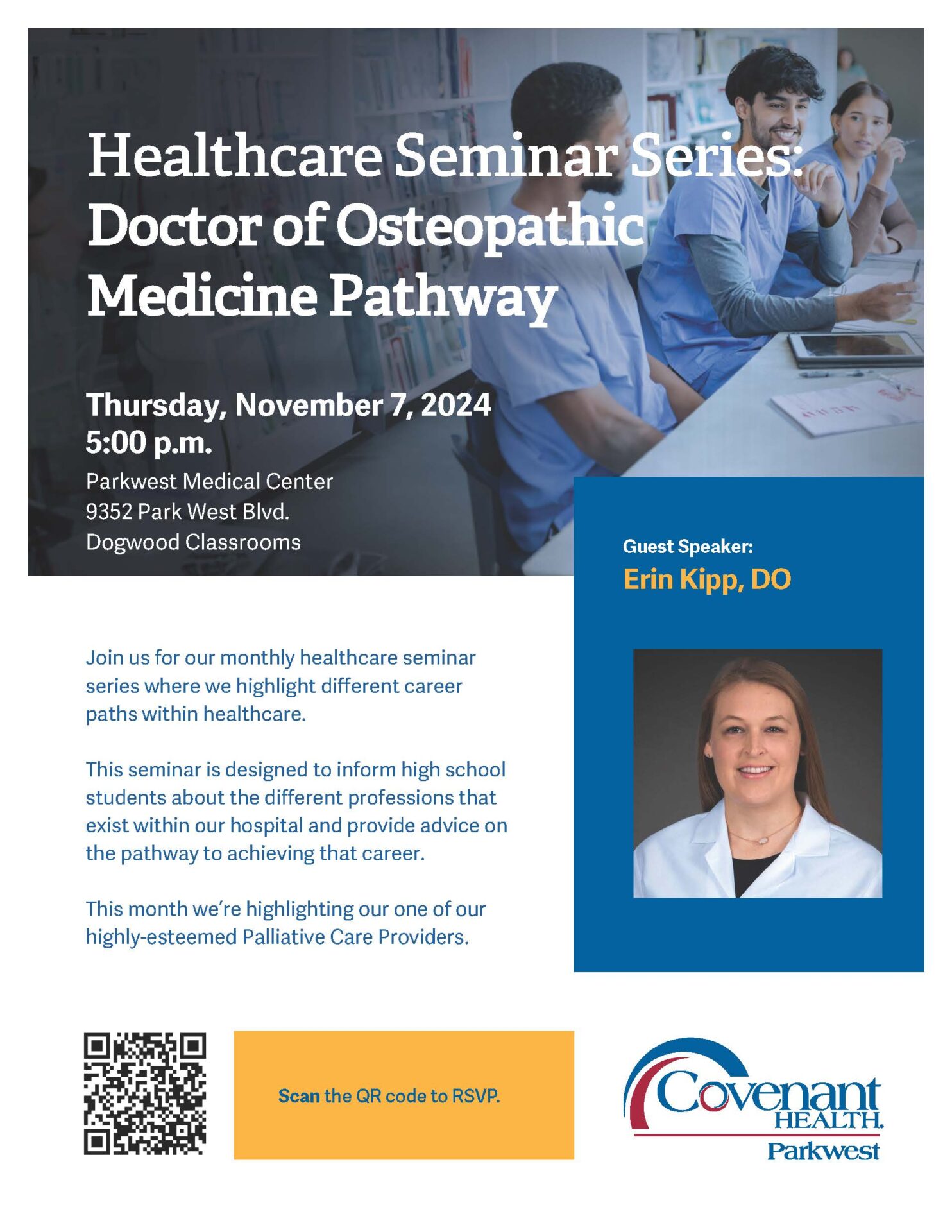 Healthcare Seminar Series: Doctor of Osteopathic Medicine Pathway ...